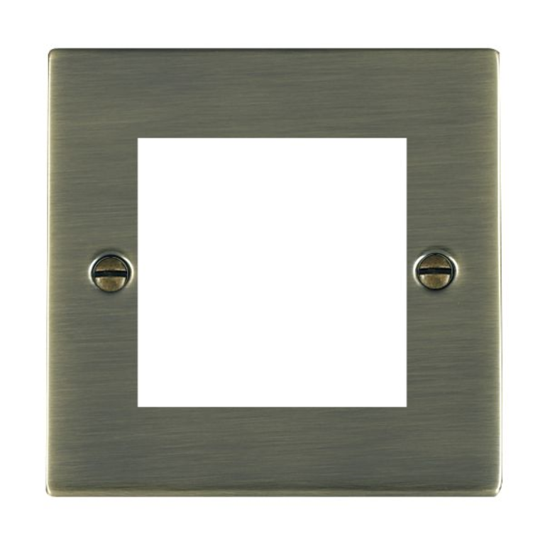 Hamilton Sheer Antique Brass 2 Module EuroFix 50x50mm Aperture Plate ...