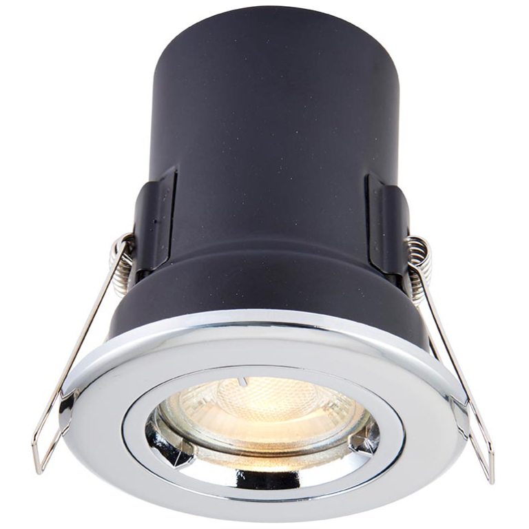 Saxby Lighting ShieldPLUS Fixed Chrome GU10 Downlight | UKES