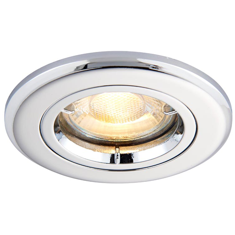 Saxby Lighting ShieldPLUS Fixed Chrome GU10 Downlight | UKES
