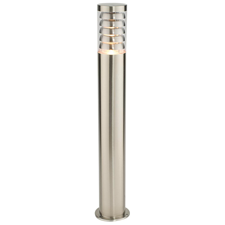 Saxby Lighting Tango 800mm Brushed Stainless Steel IP44 E27 Bollard Light | UKES