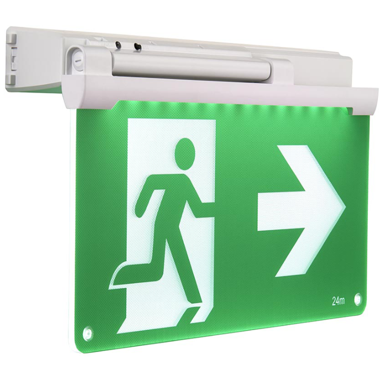 Saxby Lighting Sight 3.5W 6500K White/Green 6-in-1 LED Exit Sign | UKES