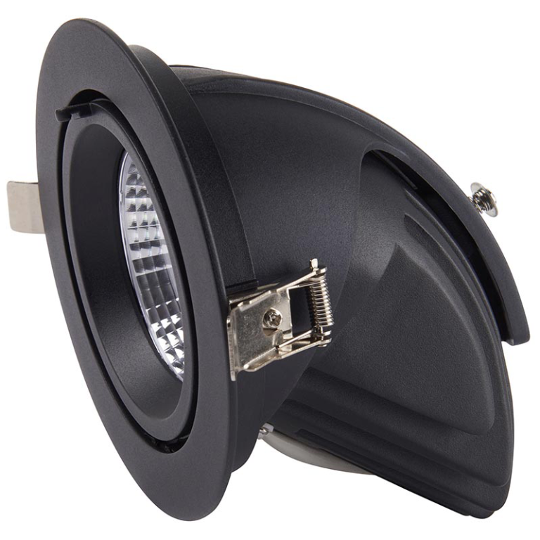 Saxby Lighting Axial Round 30W Tri CCT Adjustable Matt Black LED ...