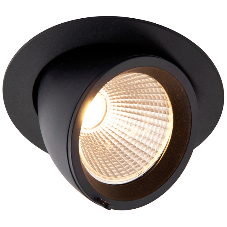 Saxby Lighting Axial Round 30W Tri CCT Adjustable Matt Black LED ...
