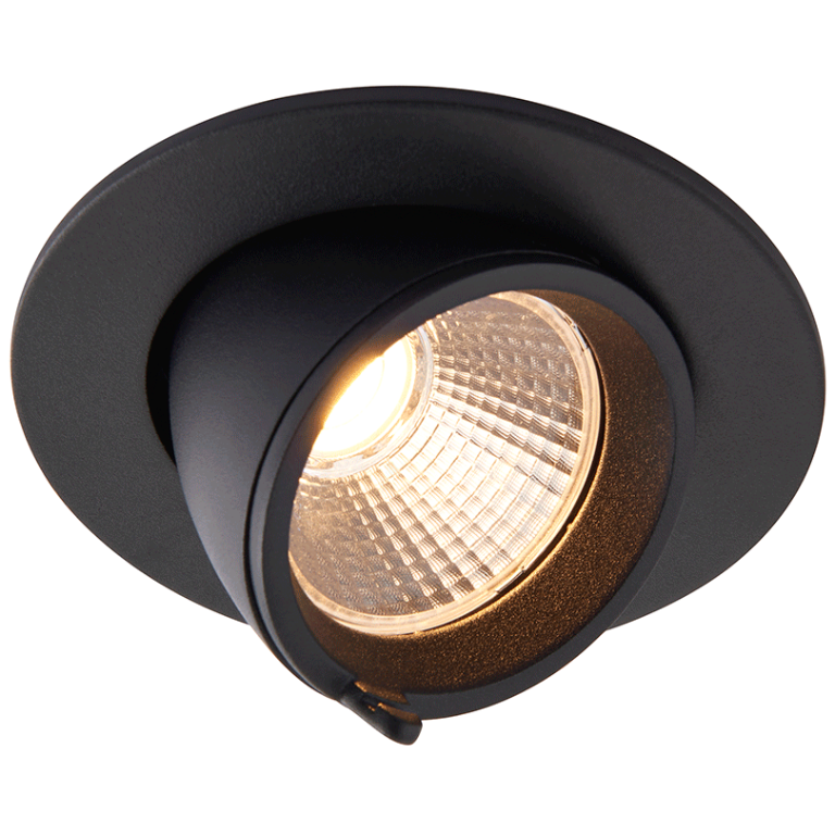 Saxby Lighting Axial Round 15W Tri CCT Adjustable Matt Black LED ...