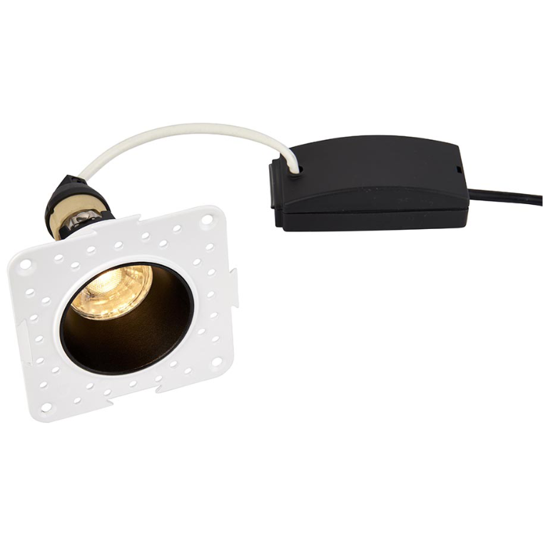 Saxby Lighting Trimless Linkable Fixed Matt Black GU10 Downlight | UKES