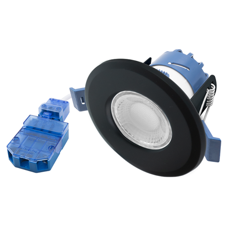 Ovia Lighting Inceptor Milli Switchable Wattage and CCT Dimmable Fixed Black IP65 LED Downlight ...