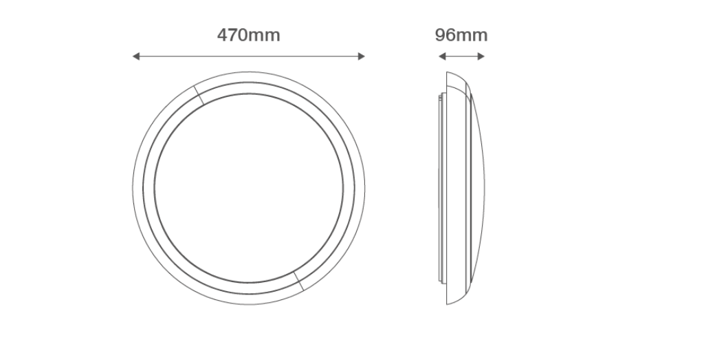 Ovia Lighting Evo Deco XL 20W Switchable CCT White IP54 LED Bulkhead ...