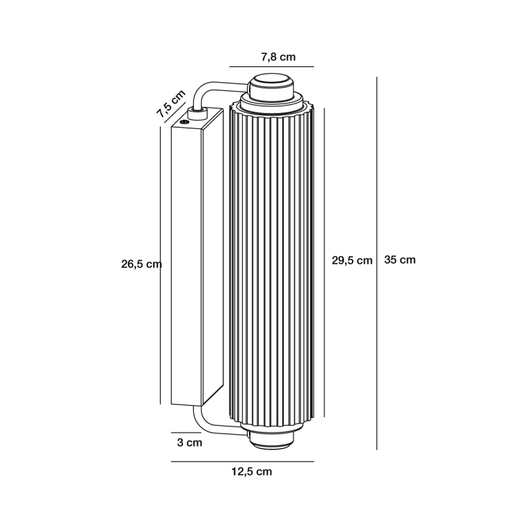 Nordlux 2310521003 Nimal Double Wall Light in Black | UKES