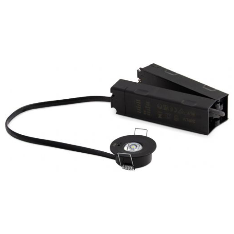 Collingwood Lighting Salvus Route 1W Black IP20 Emergency LED Downlight ...