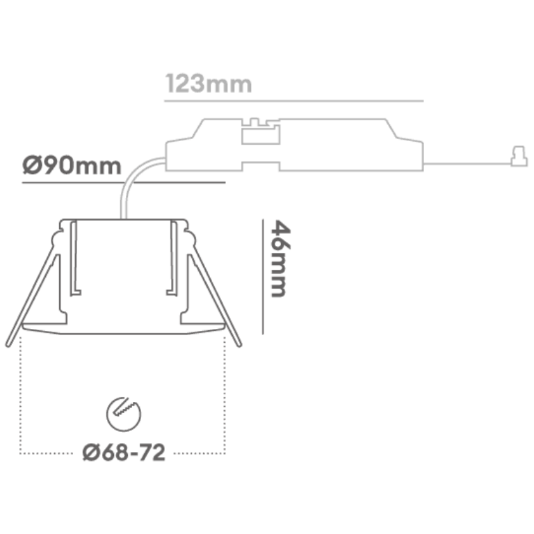 Collingwood Lighting H4 Lite 4.3W 4000K Mains Dimmable Adjustable Matt ...