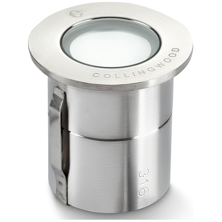 Collingwood Lighting GL019 Round Frosted 1W 3000K Stainless Steel IP68 ...