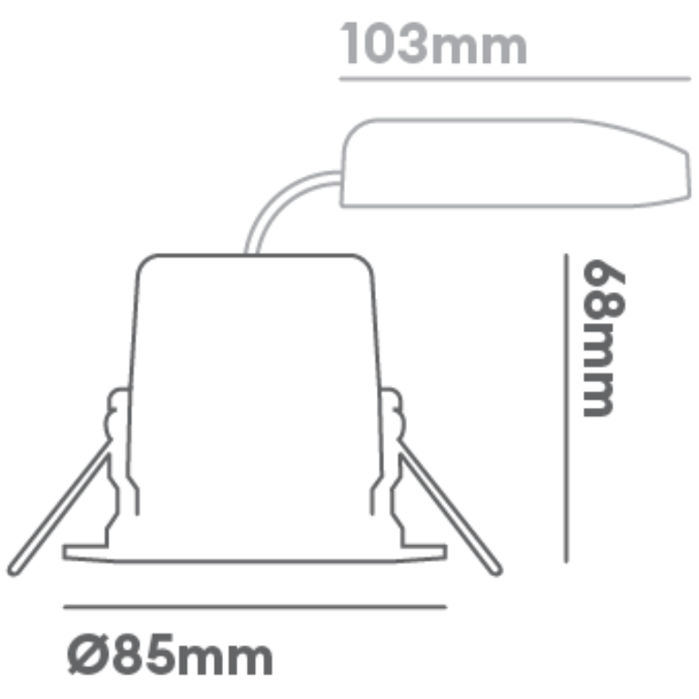 Collingwood Lighting H2 Deco CSP CCT & Wattage Switchable Fixed Mains ...