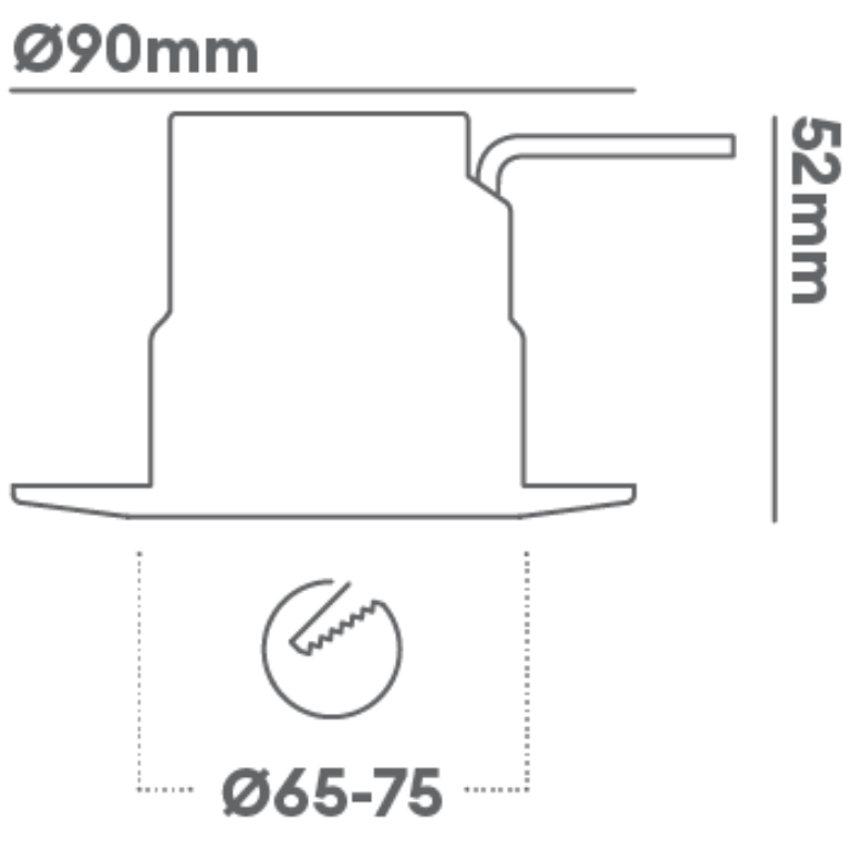 Collingwood Lighting H2 Pro Extreme CSP 5W CCT Switchable Fixed TRIAC ...