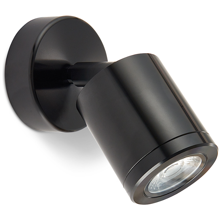 Collingwood Lighting WL220 Mains 5.7W 2700K Black IP65 LED Wall Light ...