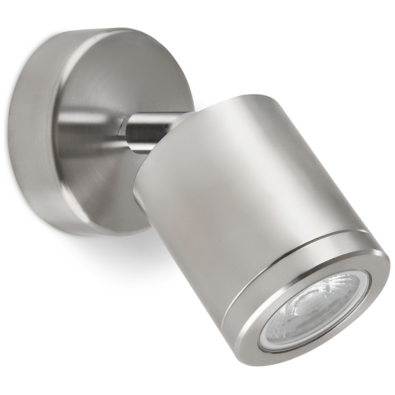 Collingwood Lighting WL220 Mains 5.7W 4000K Silver IP65 LED Wall Light ...