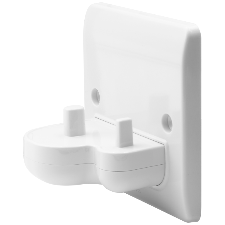 Click Mode 1 Gang White In-Wall Electric Toothbrush Charger | UKES