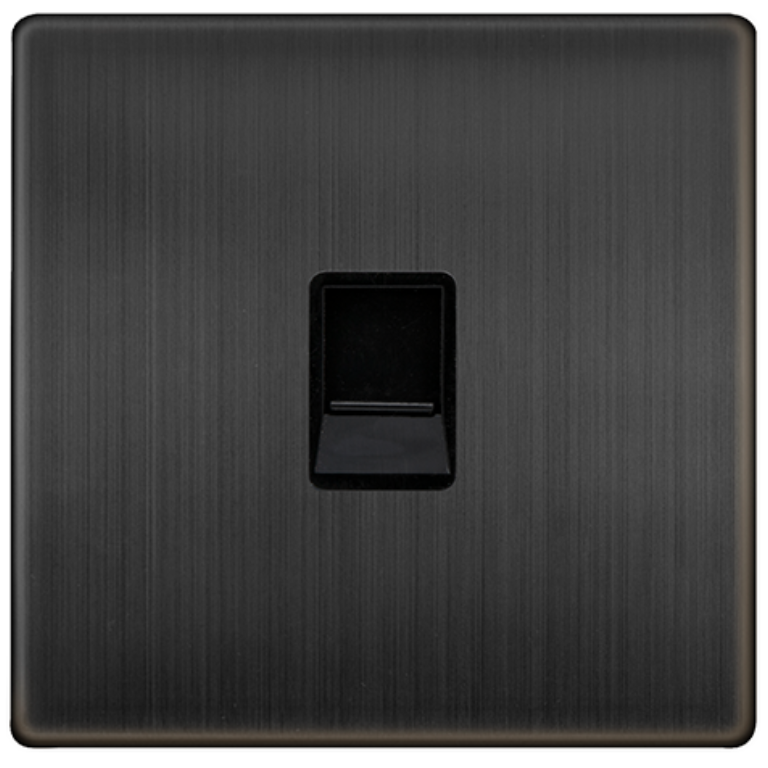 Click Definity Complete Matt Bronze 1 Gang RJ11 Irish/US Telephone ...