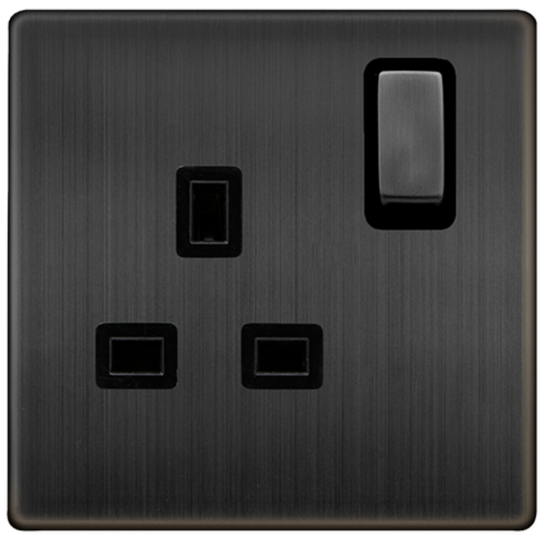 Click Definity Complete Matt Bronze 1 Gang 13A Double Pole Ingot ...