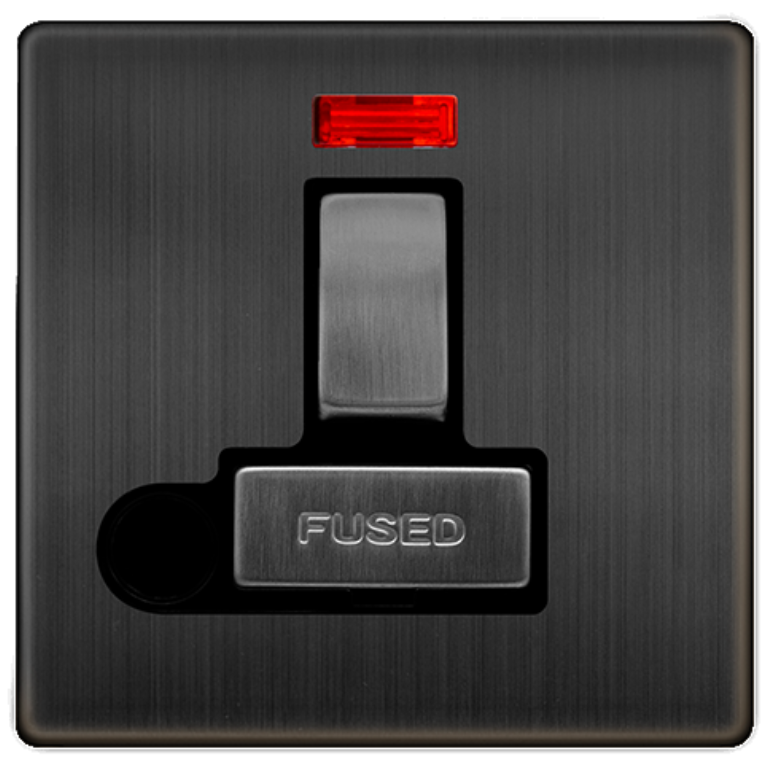 Click Definity Complete Matt Bronze 13A Double Pole Ingot Switched ...