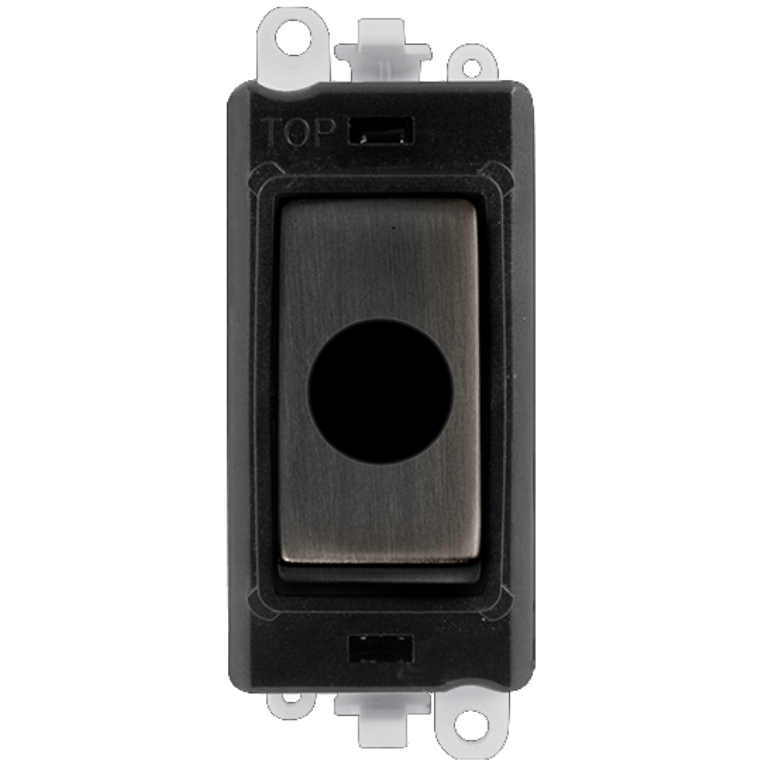 Click GridPro Matt Bronze 20A Flex Outlet Module with Black Surround | UKES