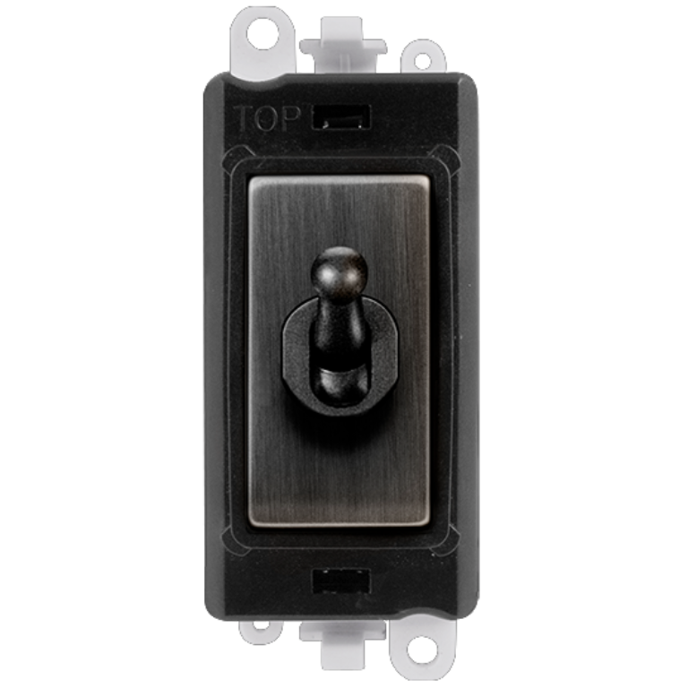 Click GridPro Matt Bronze 20AX Double Pole Toggle Switch Module with ...