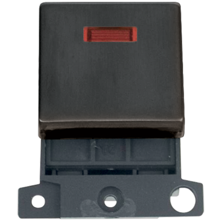 Click MiniGrid Matt Bronze 20A Double Pole Ingot Switch Module with ...