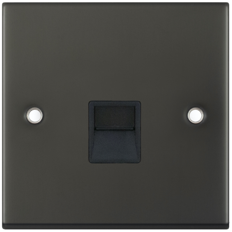 Selectric 5M Dark Bronze 1 Gang Telephone Master Socket with Black ...