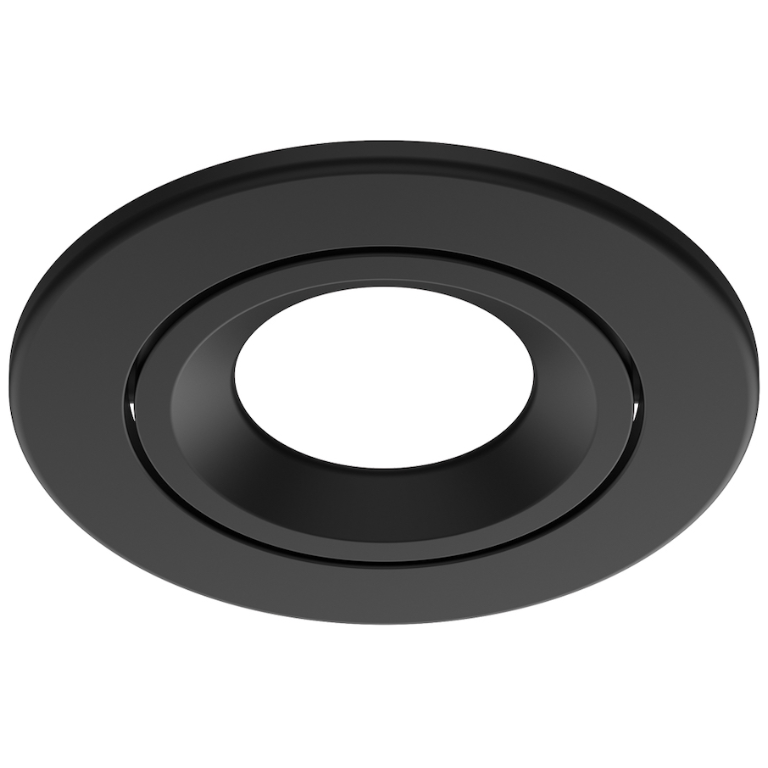 Selectric Round Matt Black Bezel for PushGlo PRO Tilt Downlights | UKES