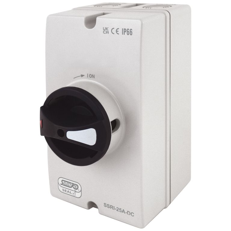 Selectric Seal IP66 25A 4 Pole DC Isolator Switch - 600-1500V | UKES
