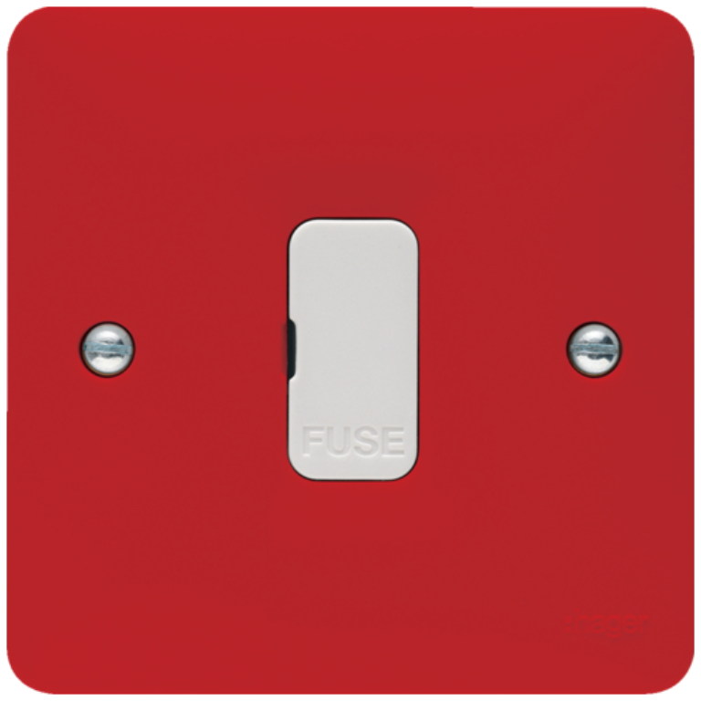 Hager Sollysta White Moulded Connection Unit, Unswitched Fused, c/w ...