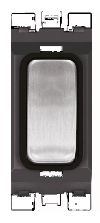 Hager Sollysta White Moulded Grid Switch, 1 Gang Intermediate Module, c ...