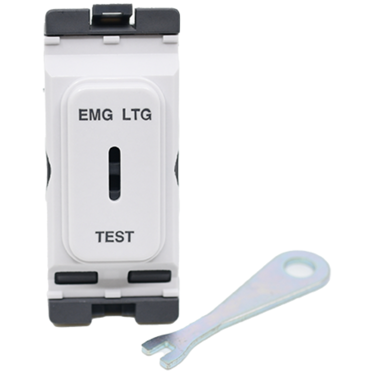 Hager Sollysta White Moulded Grid Switch, DP Key Module, Marked EMG LTG ...