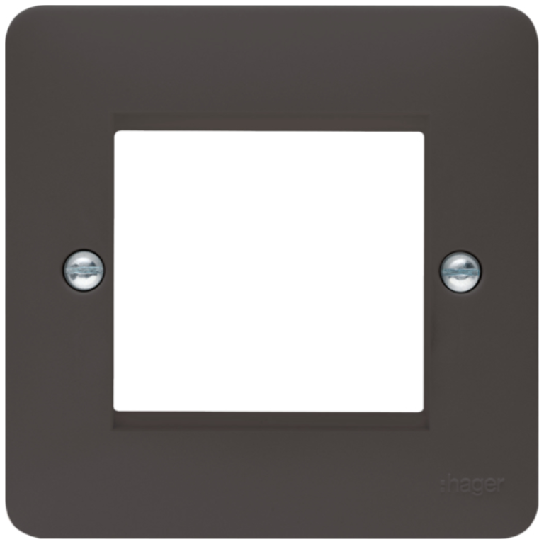 Hager Sollysta White Moulded Grid Plate, 1 Gang 2 Module Euro, Part M ...