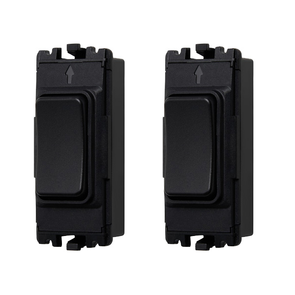 Forum Lighting 2x Slim Black Dimmable Kinetic Switch Module | UKES