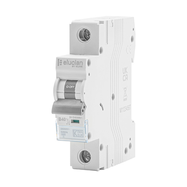 Elucian 1 Pole 10kA B Curve 40A MCB | UKES