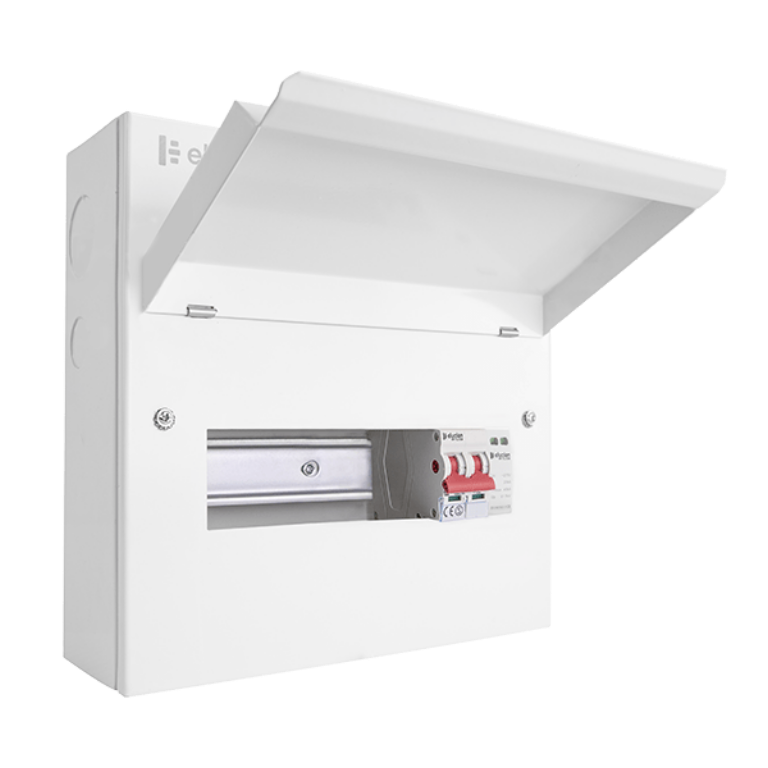 Elucian 10 Way Consumer Unit 100A Mains Switch + Double Pole 1 mod SPD ...