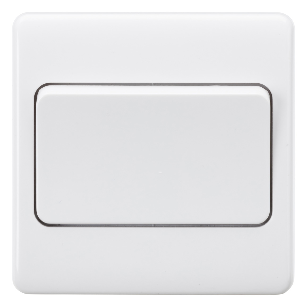 Knightsbridge Curved Edge 10AX 1 Gang Double Pole Wide Switch | UKES