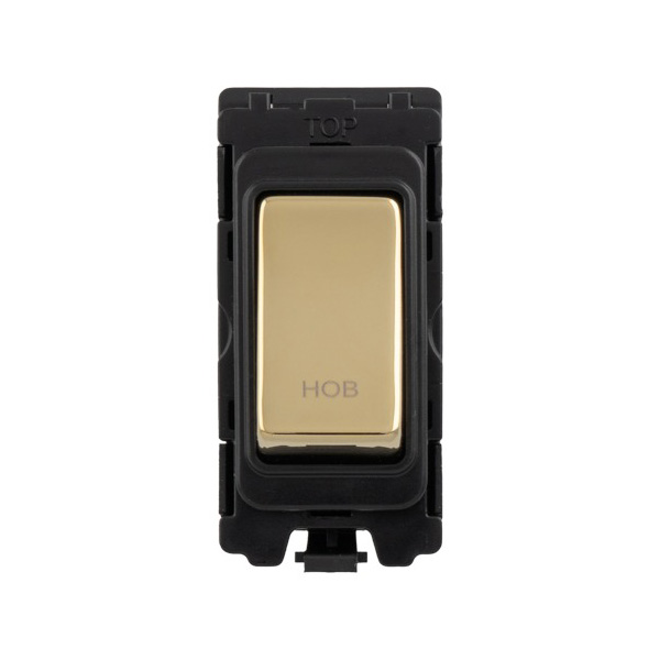 Eurolite Grid Polished Brass 20 Amp Double Pole HOB Switch Module with ...