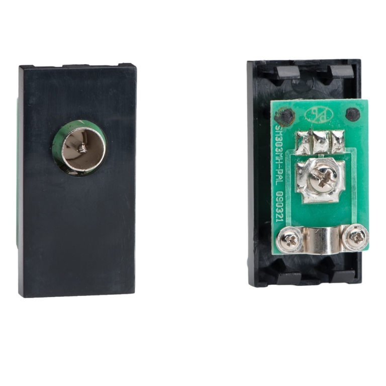 Varilight DataGrid Black Male Co-axial TV Socket Module | UKES