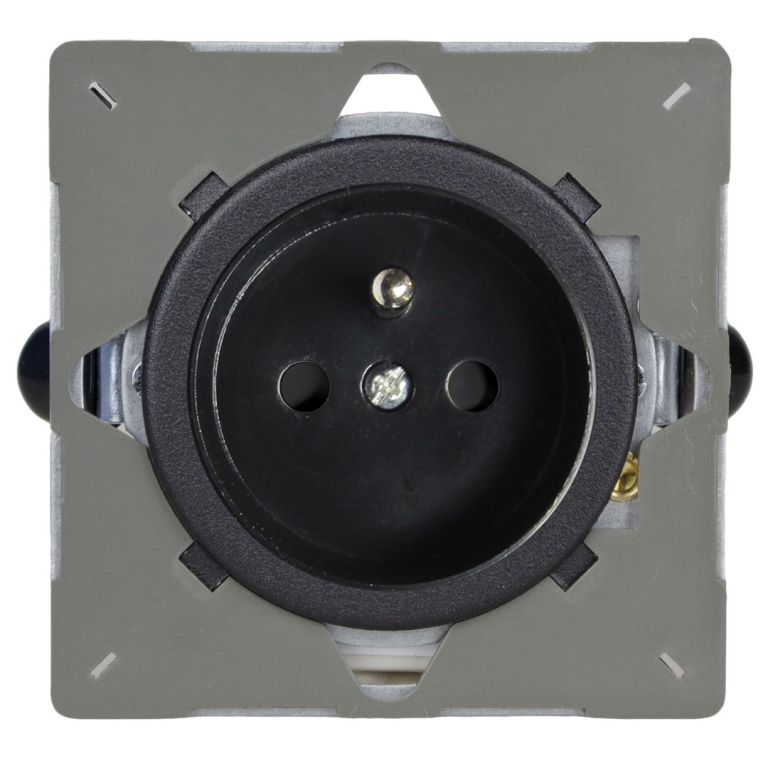 Varilight European VariGrid Matt Black 1 Gang 16A Flush Socket Module ...