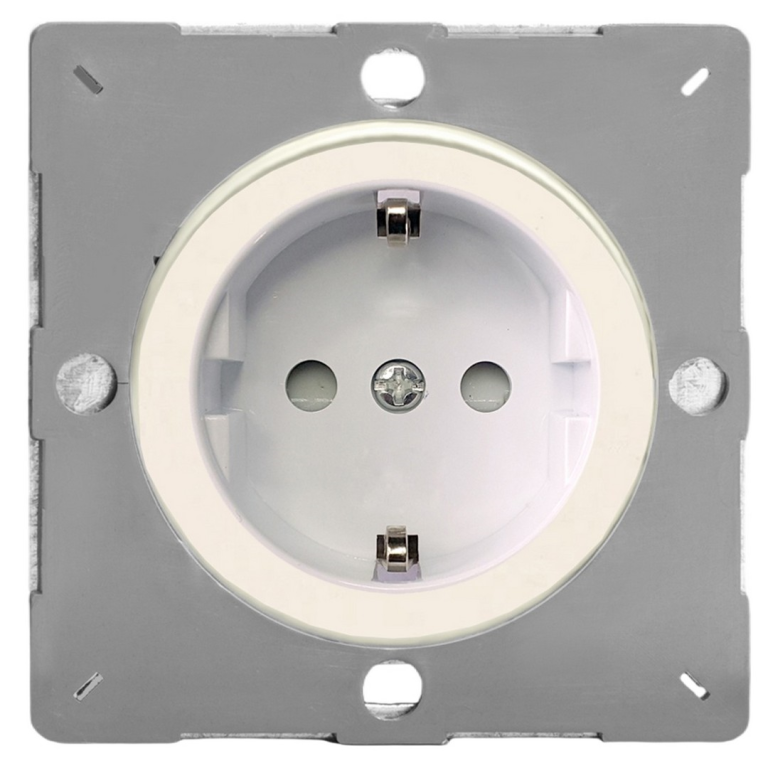 Varilight European VariGrid Matt White 1 Gang 16A Flush Socket Module ...