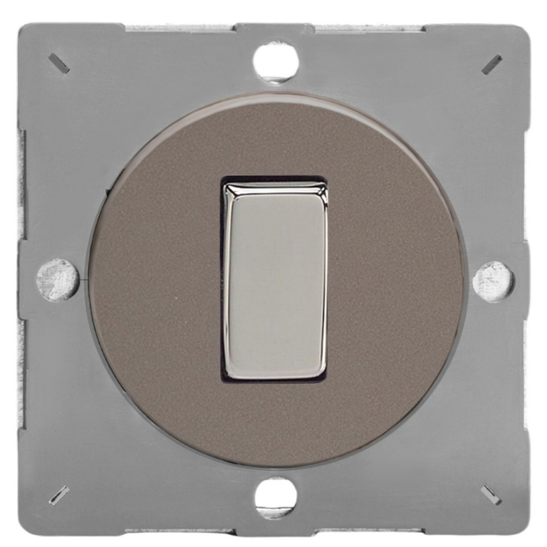 Varilight European VariGrid Pewter 1 Gang 6A 1 Way Push-to-Make ...