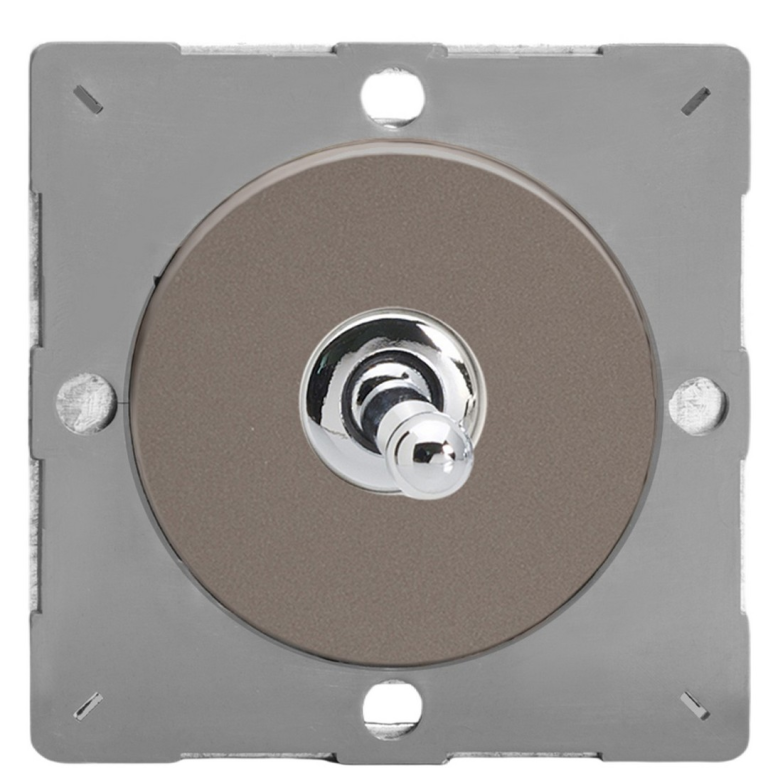 Varilight European VariGrid Pewter 1 Gang 10A 1 or 2 Way Toggle Switch ...