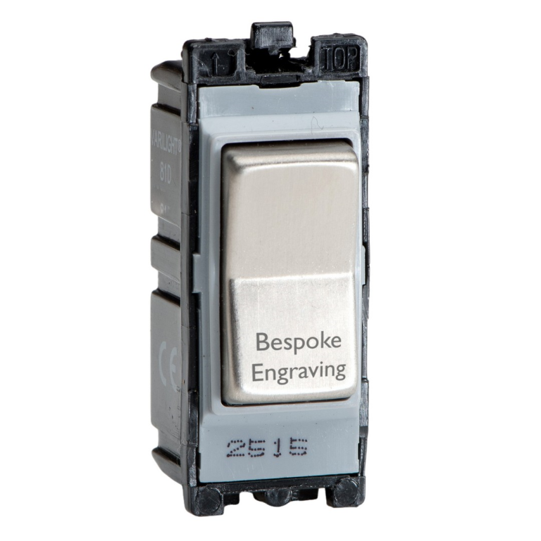 Varilight PowerGrid Steel 10A 2 Way and Off Retractive Switch Module ...