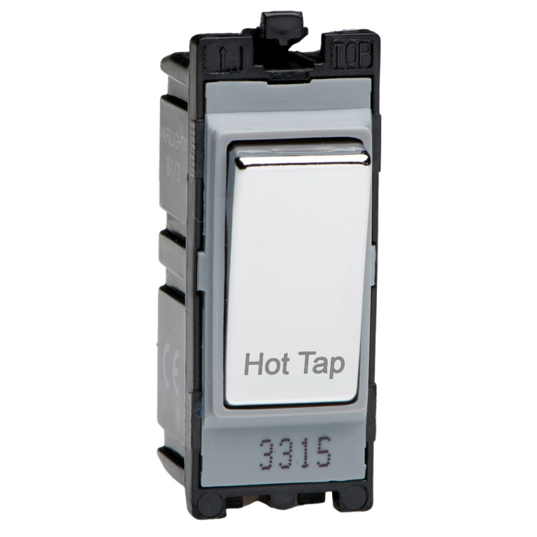 Varilight PowerGrid Chrome 20A 1 Way Double Pole 'Hot Tap' Switch ...