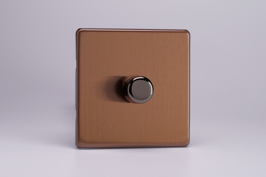 Varilight Urban Screwless V-Pro Brushed Bronze 1 Gang Smart Companion ...