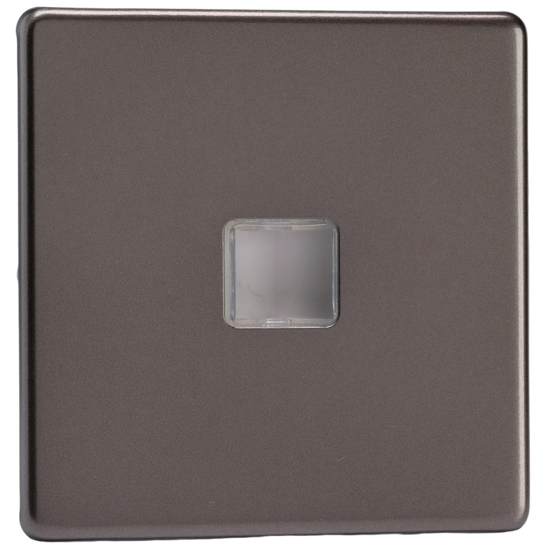 Varilight European Pewter 1 Gang EuroData Keystone Data Grid Plate | UKES