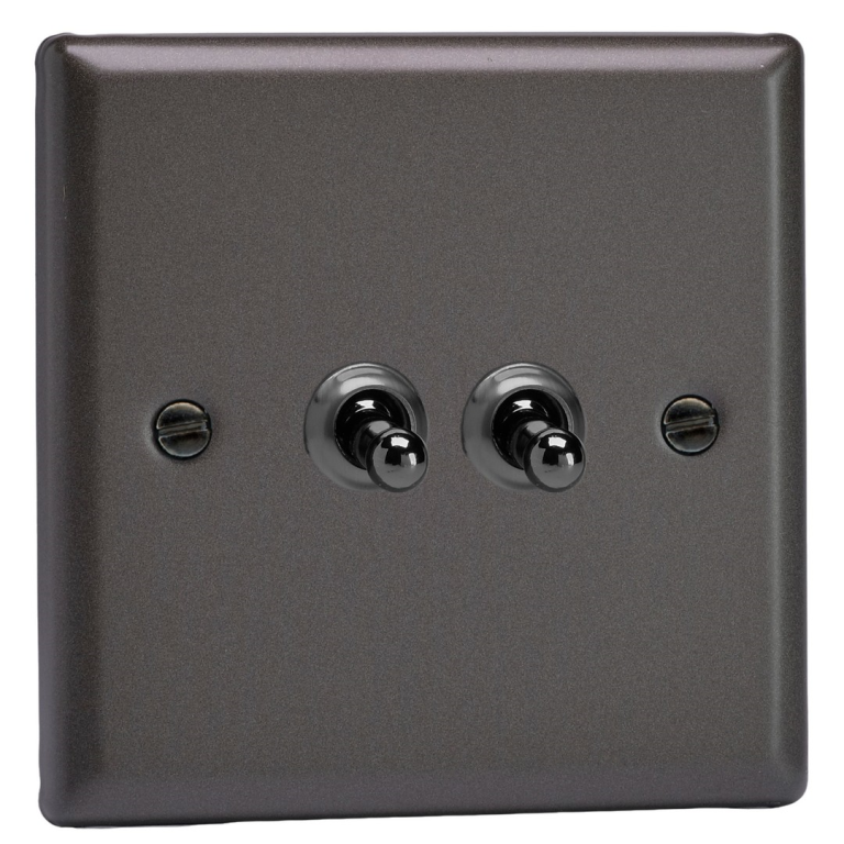 Varilight Classic Graphite 21 2 Gang 10A Intermediate Switch with ...