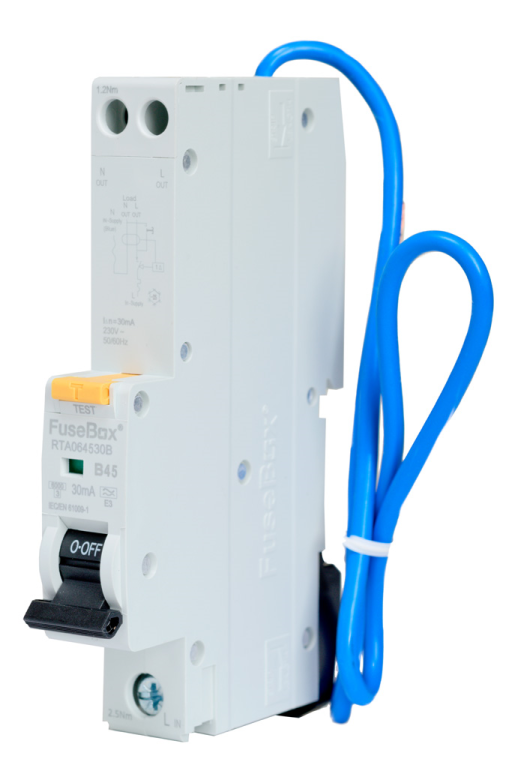 FuseBox 45A 30mA B Curve Type A RCBO | UKES