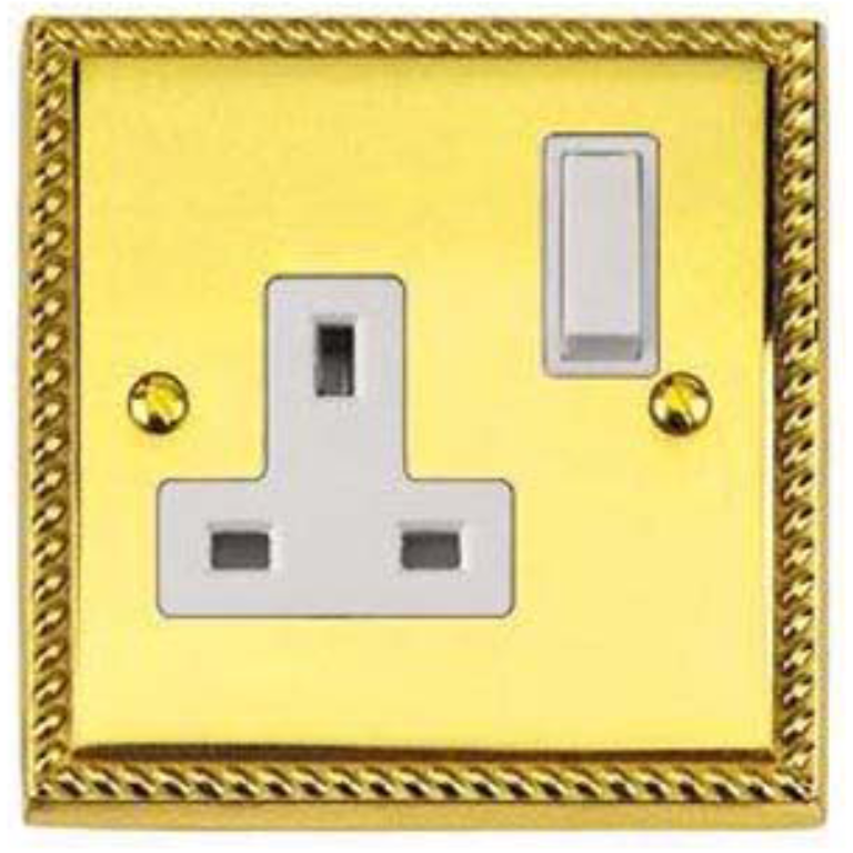 Heritage Brass 13A Single Socket | UKES